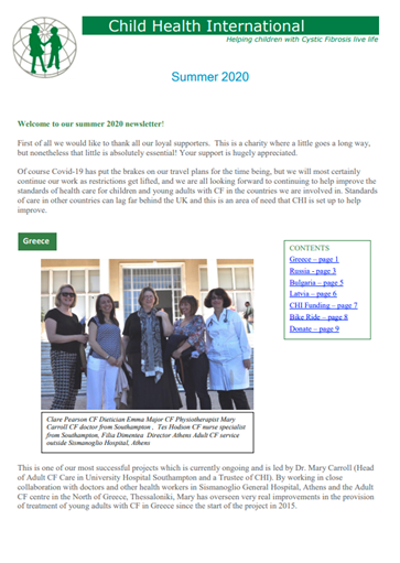 Newsletters - Child Health International